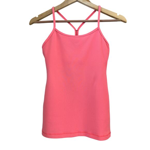 lululemon athletica | Tops | Lululemon Coralpink Power Y Tank With ...